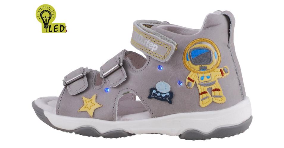 Szürke, világítós, űrhajós, dd step szandál - Levendula gyerekcipő ...